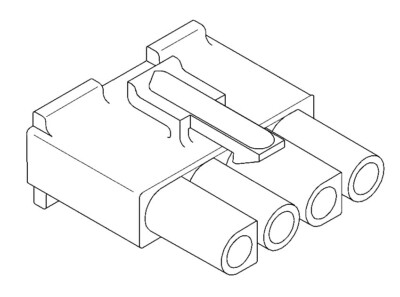 MOLEX 19-09-1049 4-Postion 2.36mm Pin & Socket Connector Housing, QTY ...