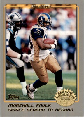 2001 Topps Season Highlights Marshall Faulk St. Louis Rams #282 NFL ...