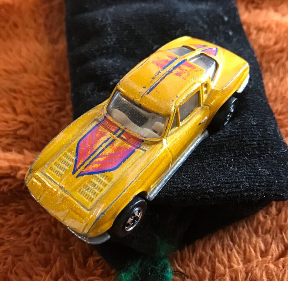 1979 HOT WHEELS CHEVY CORVETTE HI RAKERS GOLD YELLOW W/ORANGE TAMPO ...