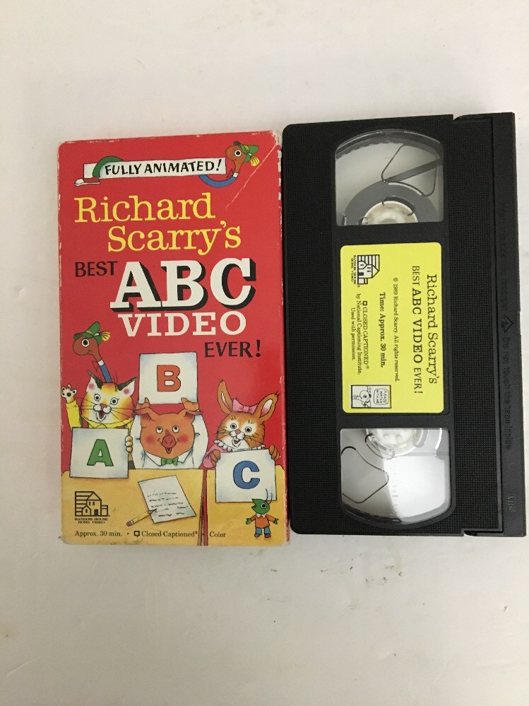 Richard Scarry's Best ABC Video Ever Vhs Movie VCR Tape Richard Scarry ...
