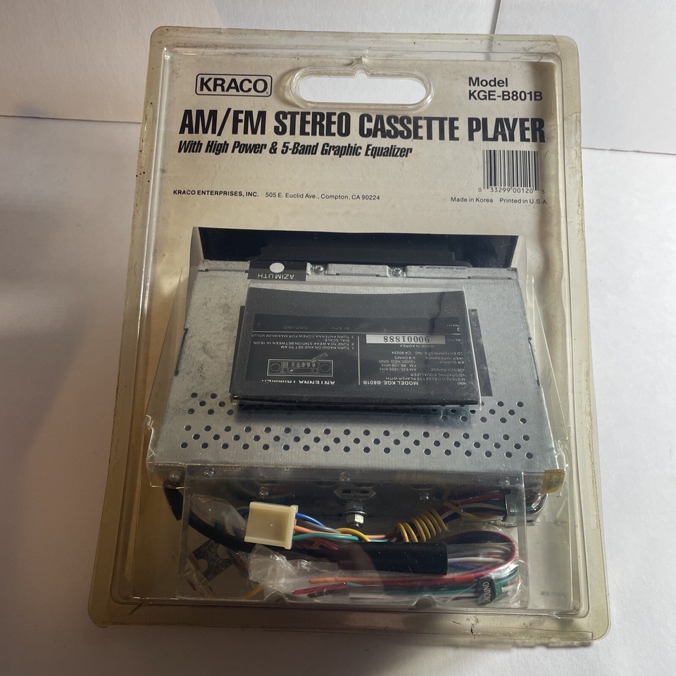Kraco CAR AM FM Stereo Cassette Equalizer NEW IN BOX KGE-B801B | eBay