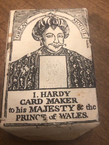Vintage I. Hardy Card Maker Great Mogul Playing Cards handmade embossed ...