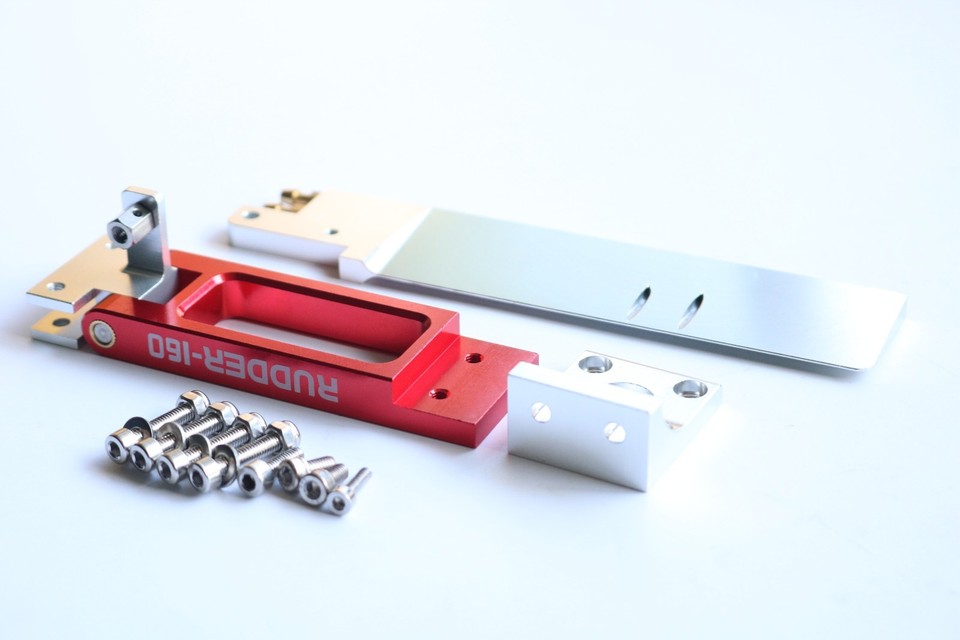 160mm rudder w/ dual water pickup for 23-35cc gas engine rc boat | eBay