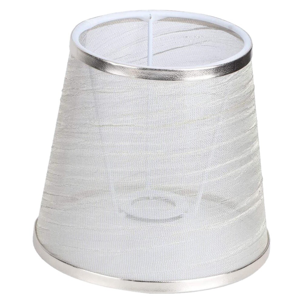 Sheer Fabric Lamp Shade Modern Transparent Glass Lamp With Natural