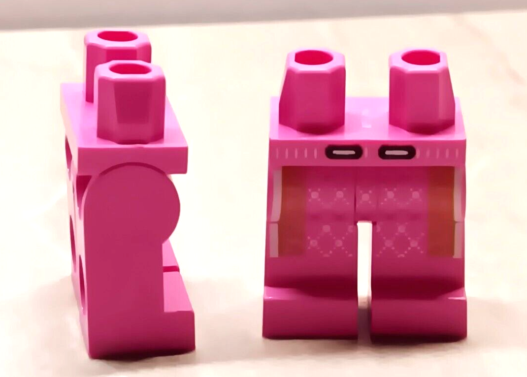 New LEGO Hot Pink Pants with Ankle Boots Diamond Pattern Stripes Bright ...