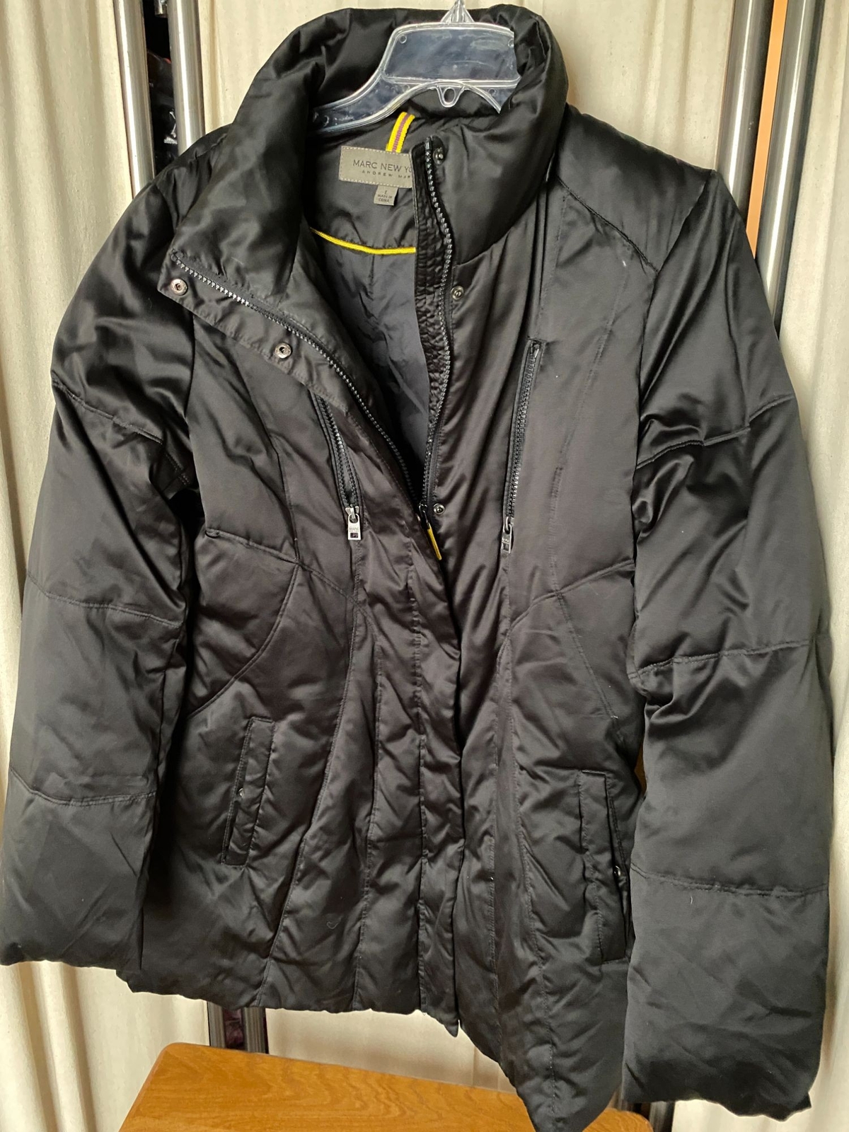 EUC Marc New York Andrew Marc Puffer Jacket Black Wms… - Gem