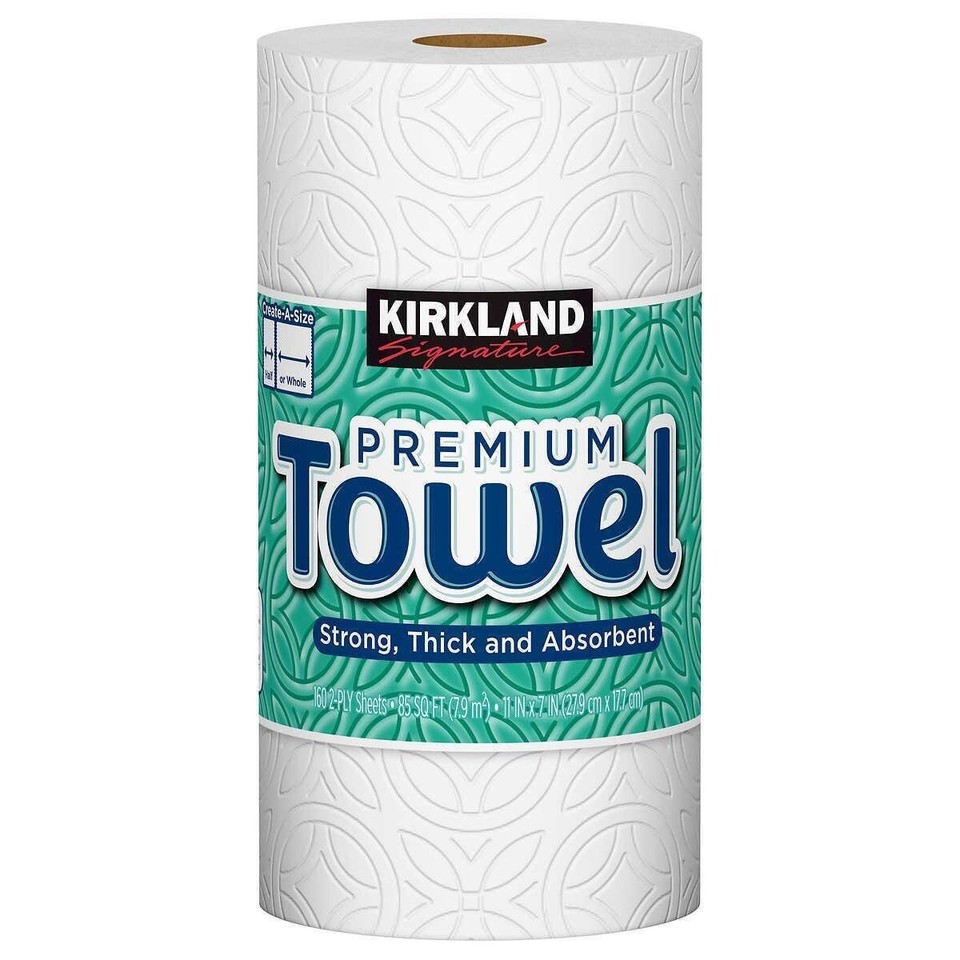Kirkland Signature Paper Towels, 2-Ply, 160 Sheets, 12-count Kitchen ...