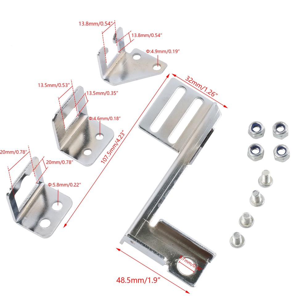 For Chevy SBC BBC Holley GM Throttle Cable Bracket Kickdown Chrome ...