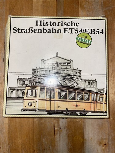 Prefo 30010 H0 Historische Straßenbahn ET54/EB54 Bausatz (orange) OVP ...