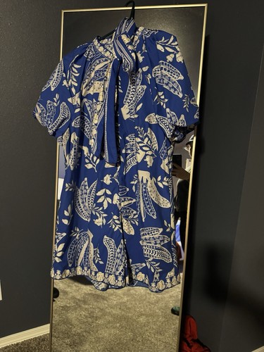 NWT Farm Rio Blue Lace Banana Romper XL | eBay