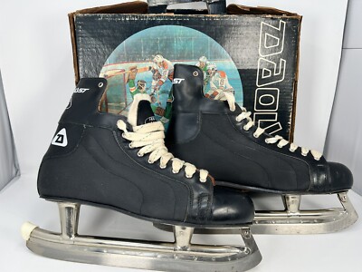Vintage DAOUST Hockey Skates SIZE 12 EUC in Original Box 015 12 Leather ...