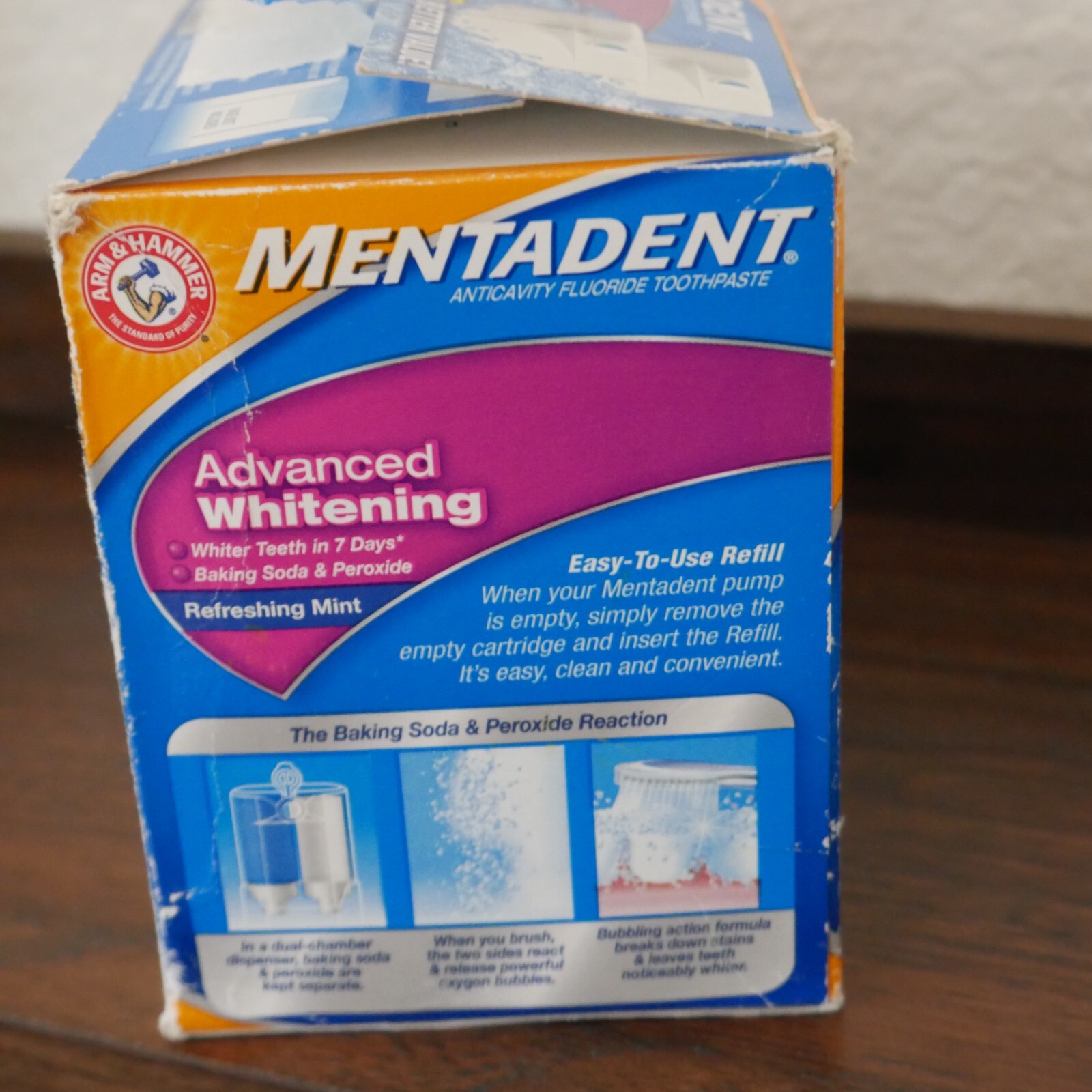 Mentadent Advanced Whitening Anticavity Fluoride Toothpaste, Refreshing ...
