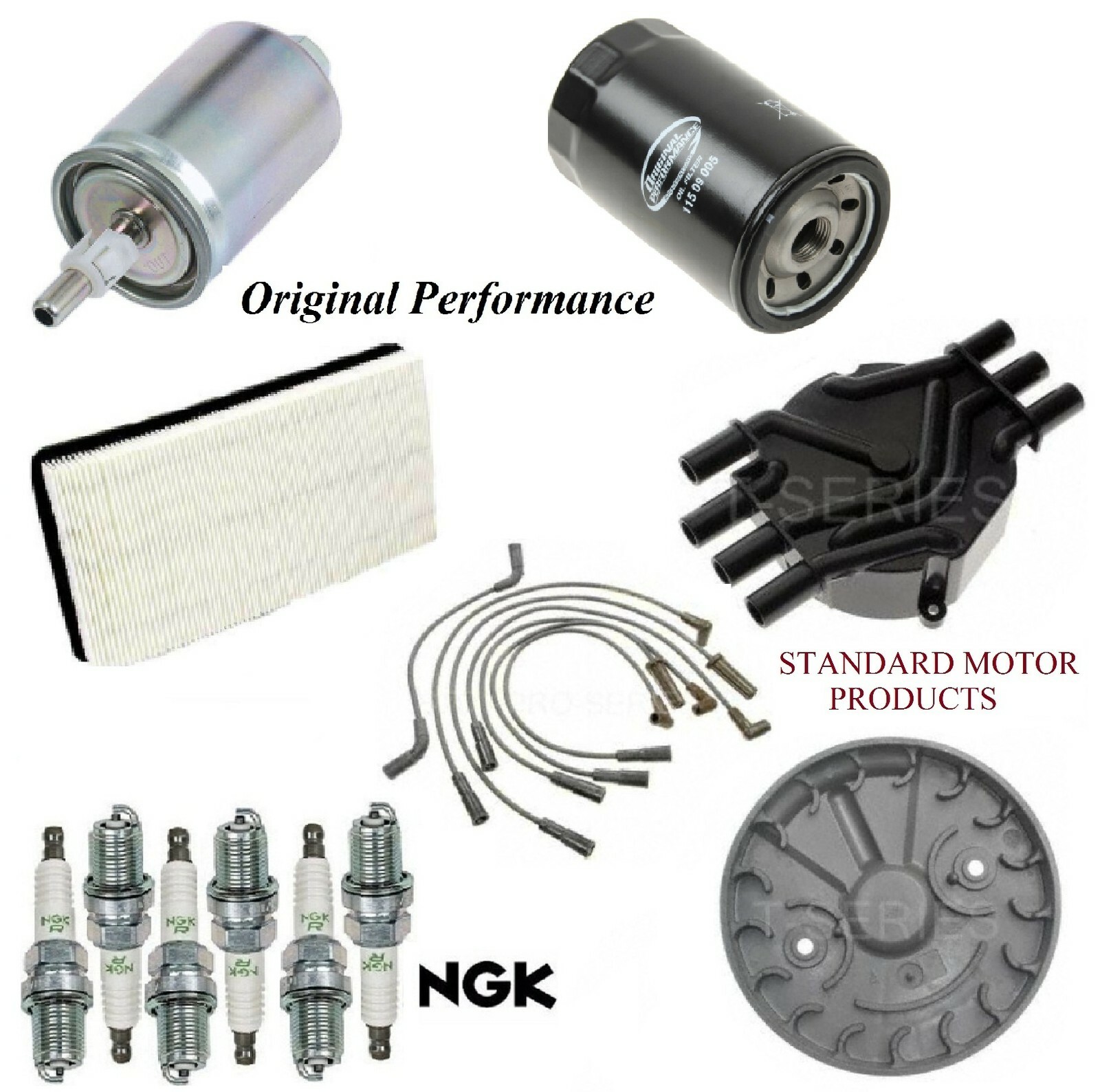 Tune Up Kit Air Oil Fuel Filters Wire Plugs For CHEVROLET S10 V6 4.3L ...
