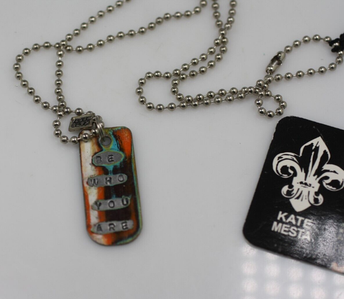 Kate Mesta Be Who You Are Dog Tag Necklace Art to Wear New w/ tags ...