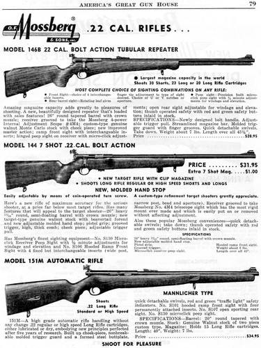 1953 Print Ad of Mossberg Model 146B 144 151M Rifle | eBay