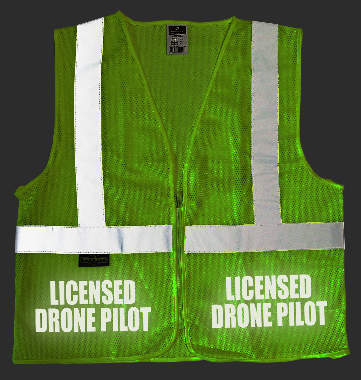 Licensed Drone Pilot safety vest with REFLECTIVE design, High ...