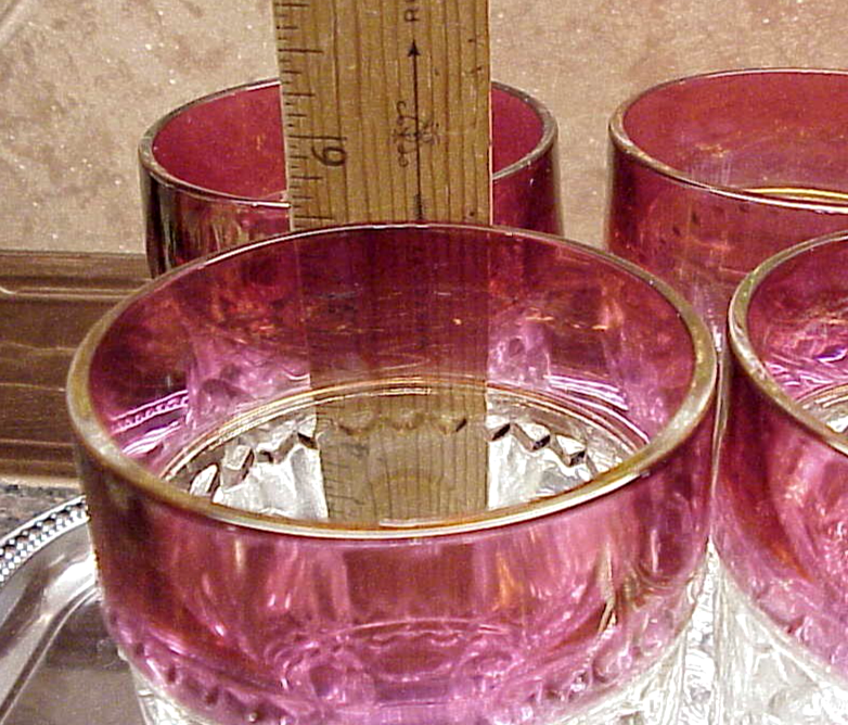 Vintage Indiana Glass Kings Crown Ruby Thumbprint Glasses (4) Tumblers ...