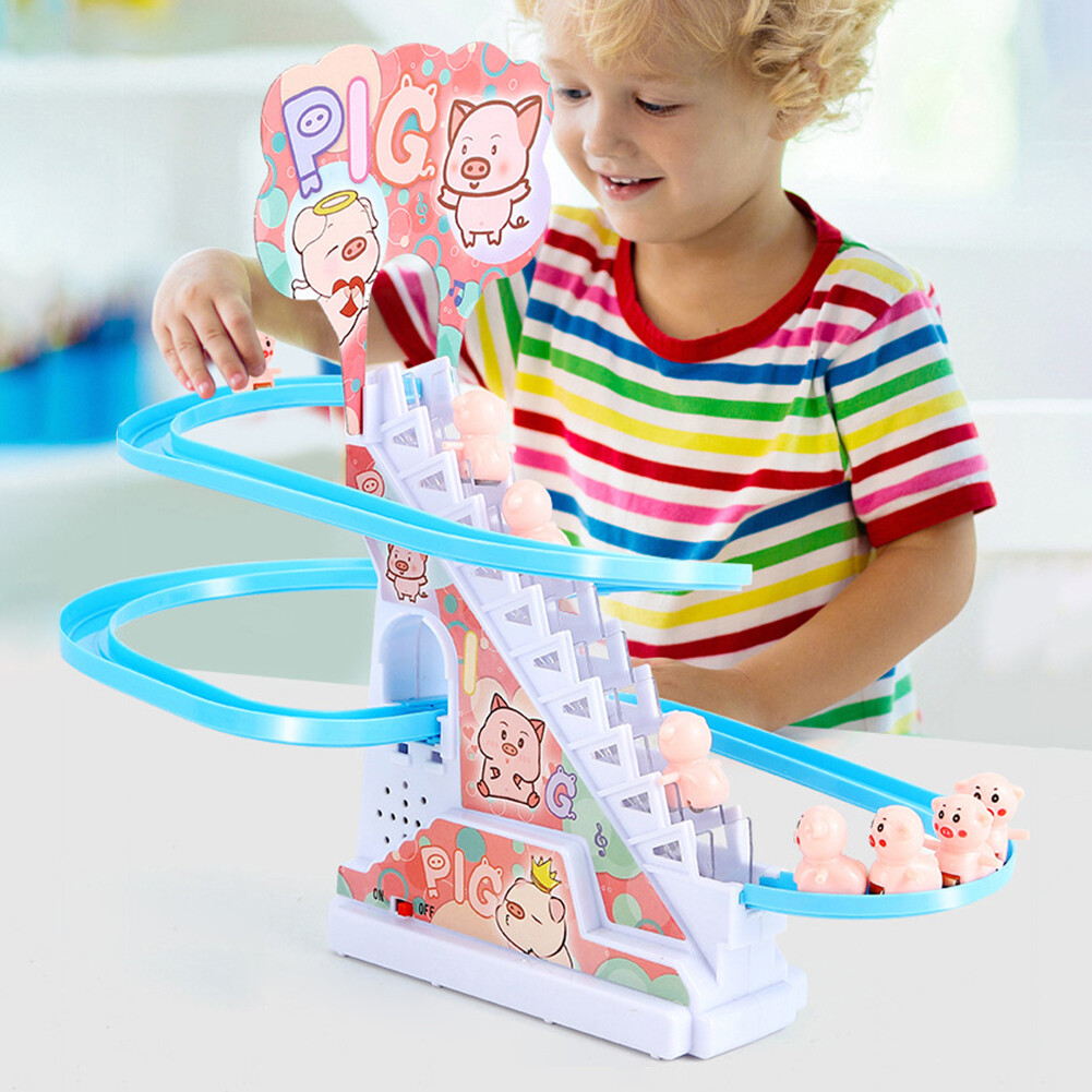 Racing Car Train Toy Climbing Stairs Toy Playful Roller Coaster Toy ...