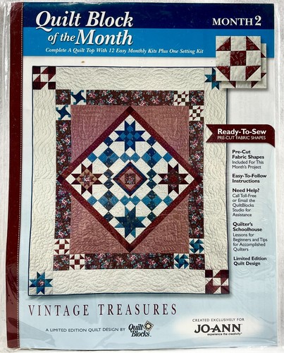 NEW 2003 JoAnn Fabrics Vintage Treasures Shoo Fly Quilt Block #2 Kit ...