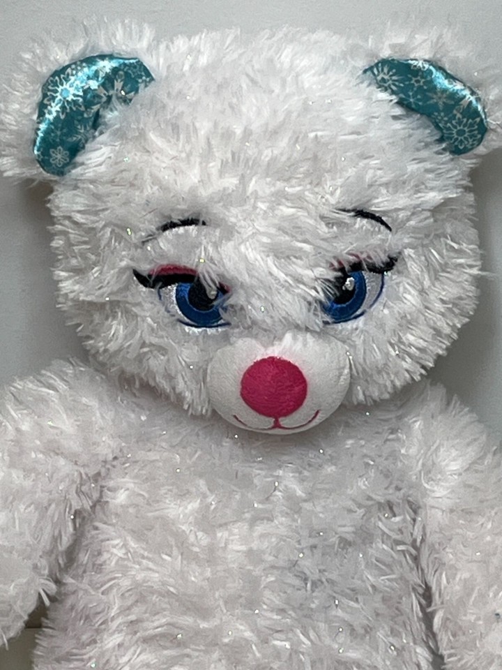 Build A Bear Teddy Bear Stuffed Animal Frozen Elsa Toy Plush BAB White ...