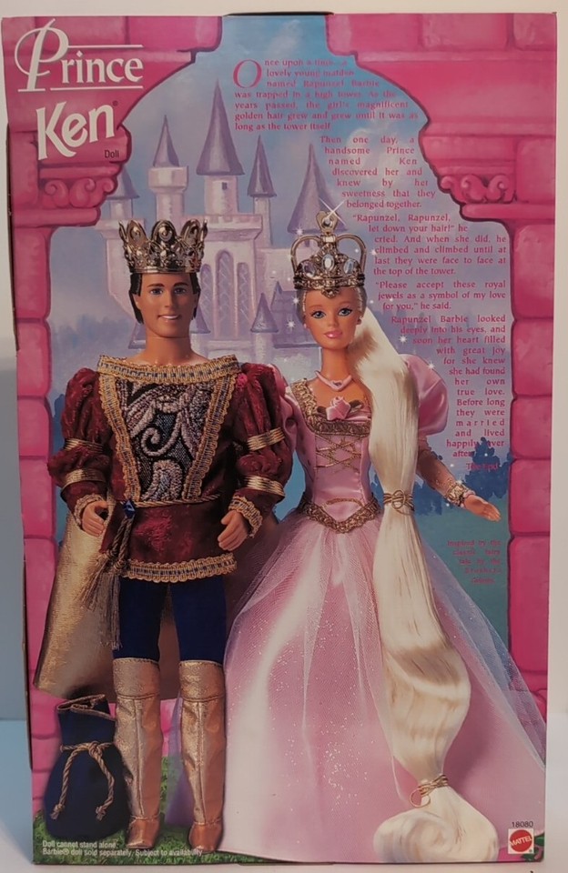 Beautiful NEW Vintage "Rapunzel Barbie and Prince Ken" Doll Set - 1997 ...