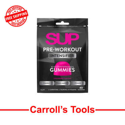 SUP Pre-Workout Intensifier High Performance 40 Gummies - Strawberry ...