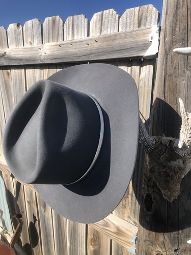 Resistol Size 7 Quicksilver Granite Grey 31/2 In Brim Original Box | eBay