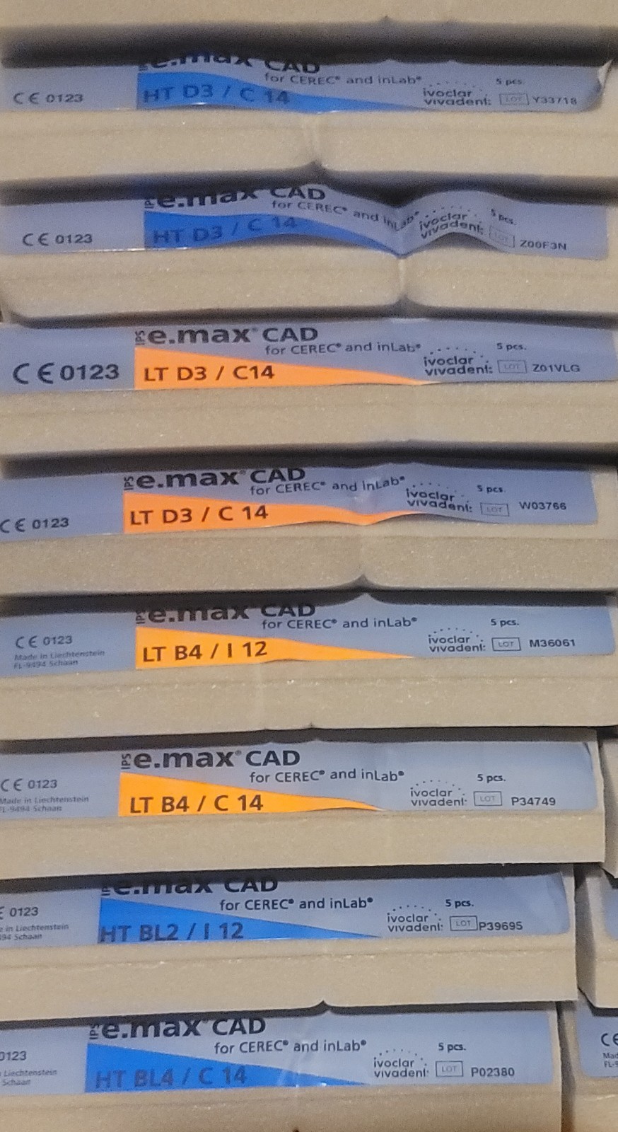 B4,BL4,B3,D3 C14 Choose Color, Emax Dental Glass Ceramic Lithium ...