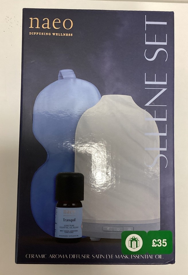 Naeo Diffusing Wellness, Ceramic Aroma Diffuser, Satin Eye Mask, Oil ...