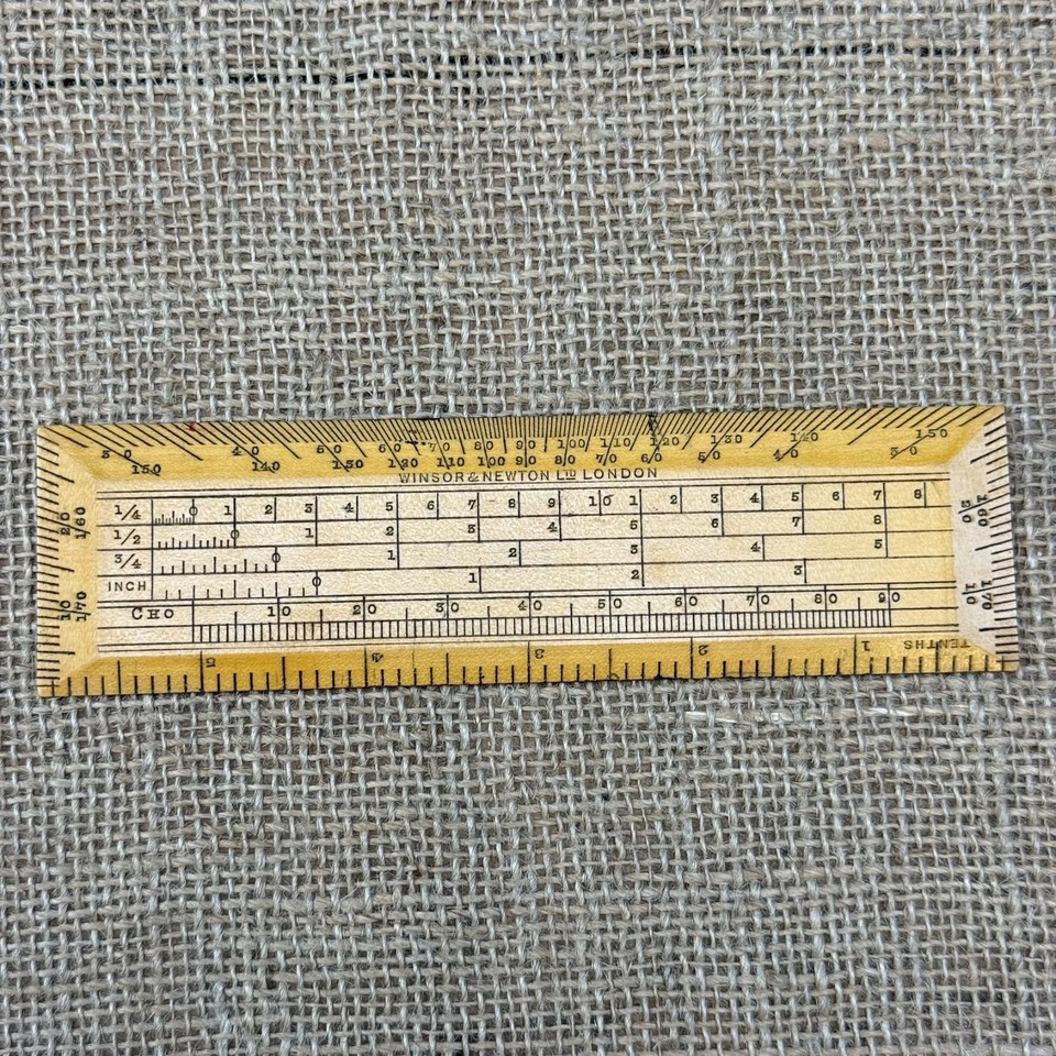 ANTIQUE VINTAGE WINSOR & NEWTON LTD 6" WOODEN RULE RULER & SCALE | eBay UK