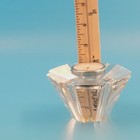 Orrefors Sweden Crystal Desk Clock Minimalist Swiss Movement Hexagonal ...