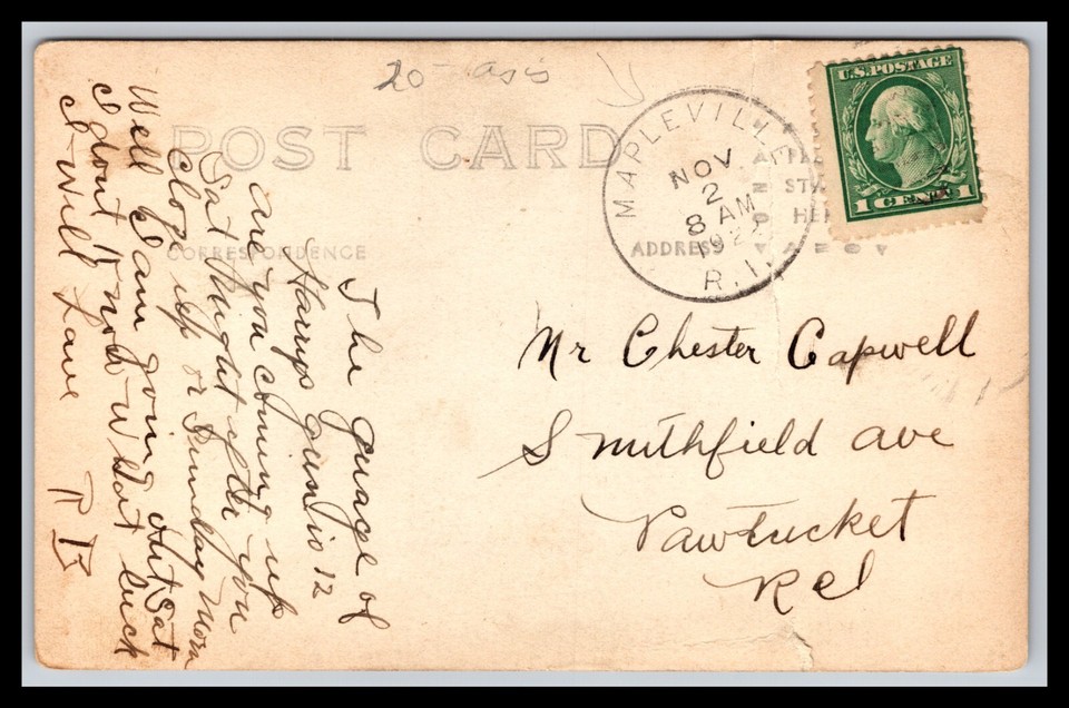 Post Card Rhode Island - B&M Railroad Wreckage Removal (Small Rip)As Is ...