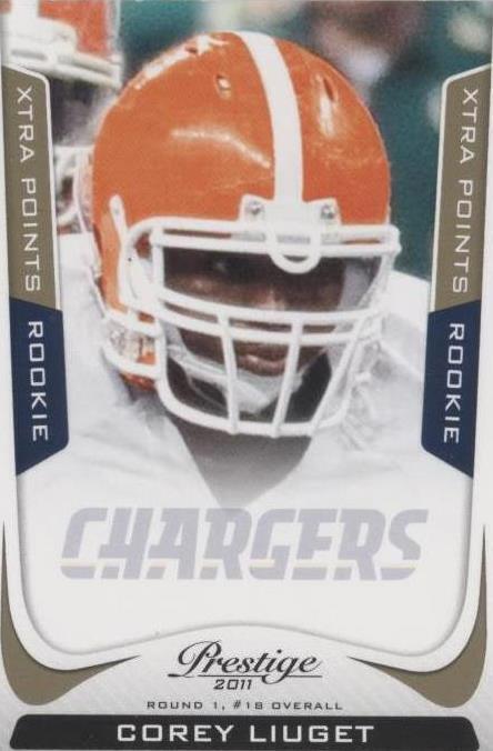 2011 Panini Prestige - Rookie Corey Liuget #222 Xtra Points Gold /250 ...