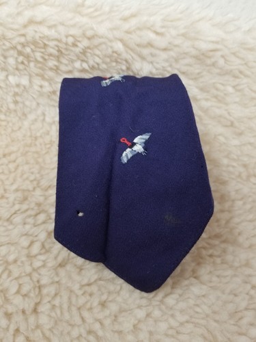 VTG 40s 50s Ducks Unlimited Wool Tie Embroidered McCurrach FLAWS See ...