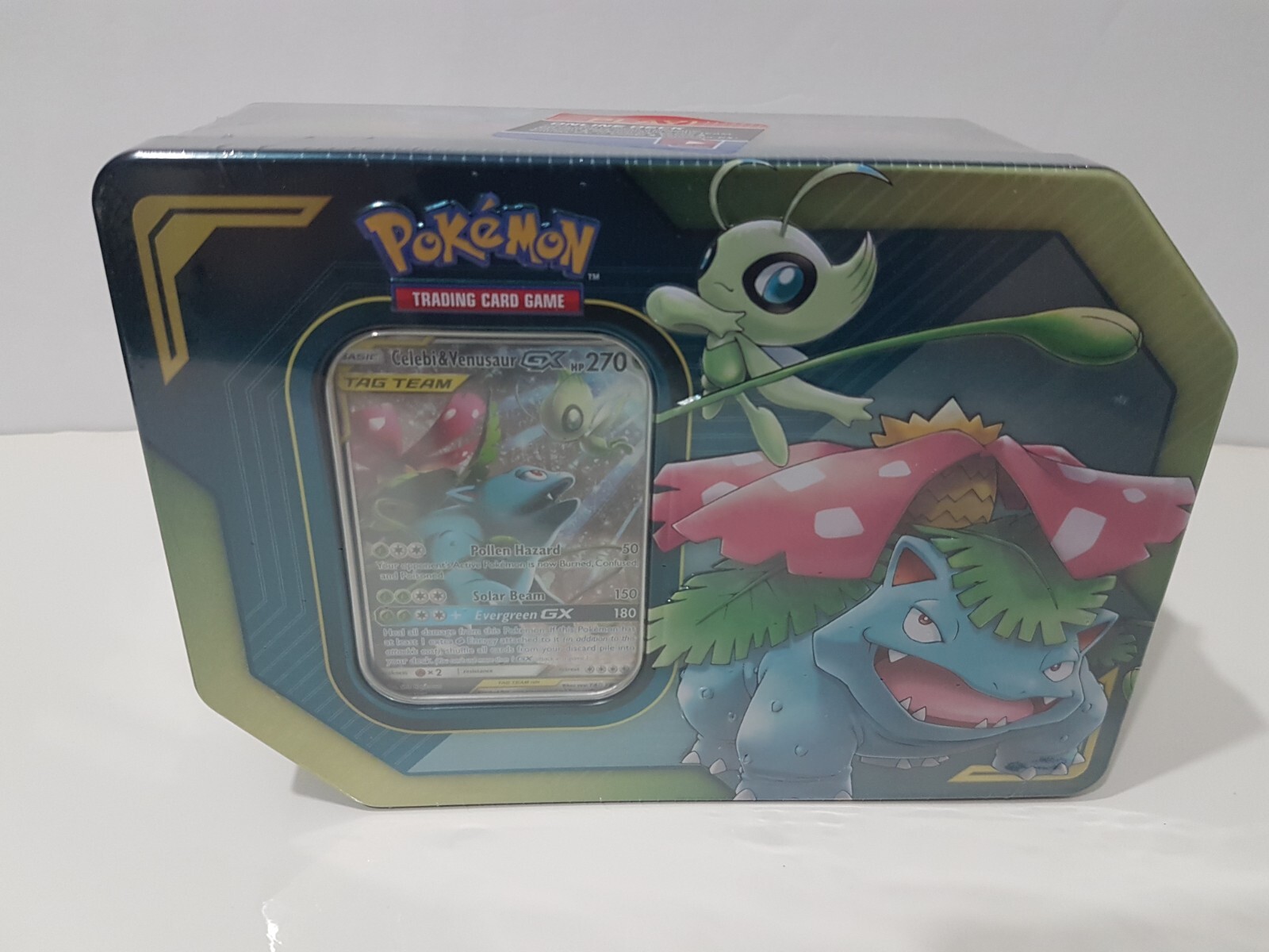 Pokemon Celebi & Venusaur GX Tag Team Tin [2019] [Brand New Factory ...