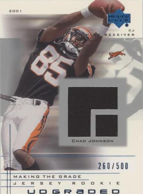 2001 UD Graded - Making the Grade Rookie Chad Johnson #48 Jerseys /500 ...