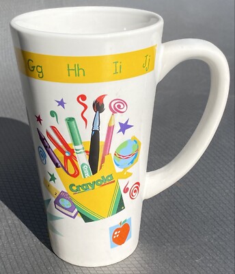 Crayola Crayon Tall Ceramic Coffee Tea Mug Teacher School Bus Latte | eBay