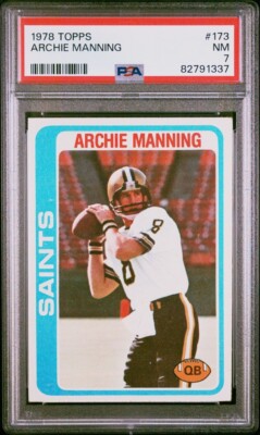 1978 Topps Football Archie Manning Card #173 PSA NM 7 | eBay