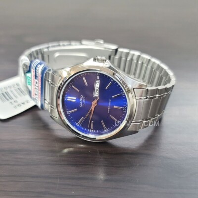 Casio MTP-1239D-2A Analog Mens Watch Silver Stainless Steel Original ...