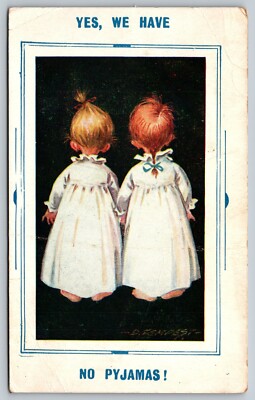 YES WE HAVE NO PYJAMAS pajamas comic kids RED BANK NJ 1924 vtg ant ...