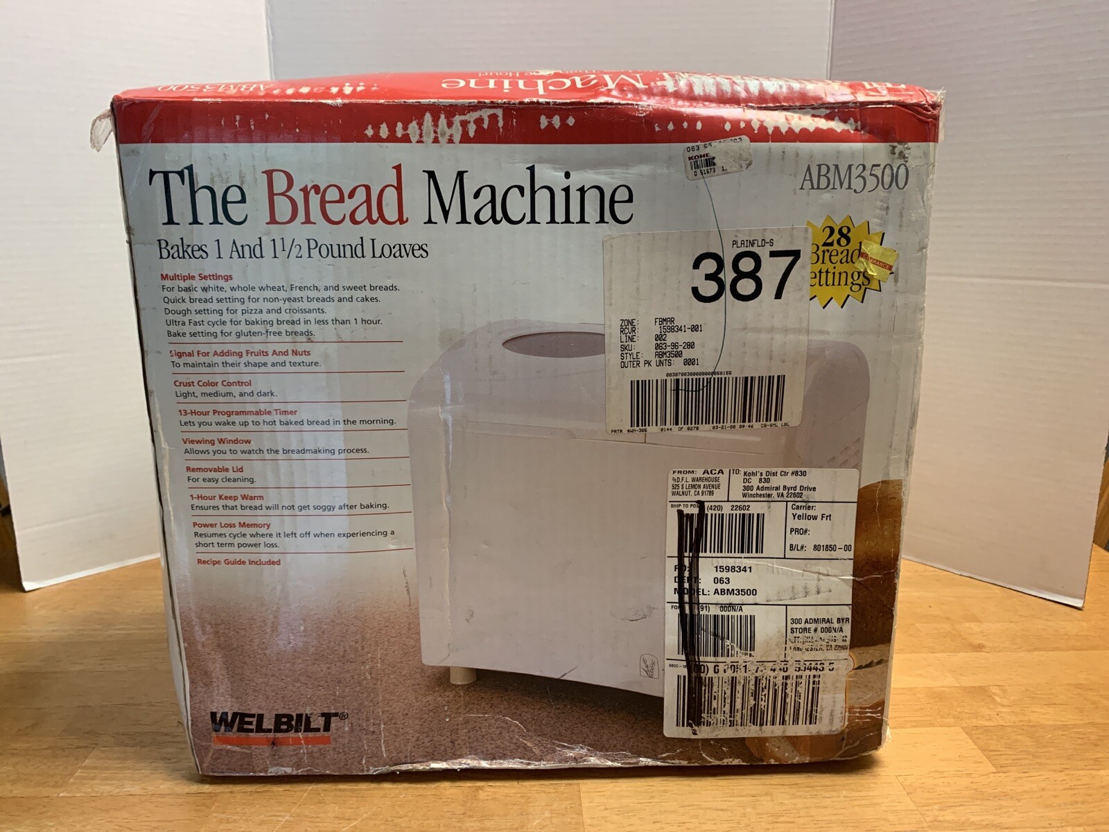 Welbilt the Bread Machine Model ABM 3500 1 -1 1/2 Pound Loaf A | eBay