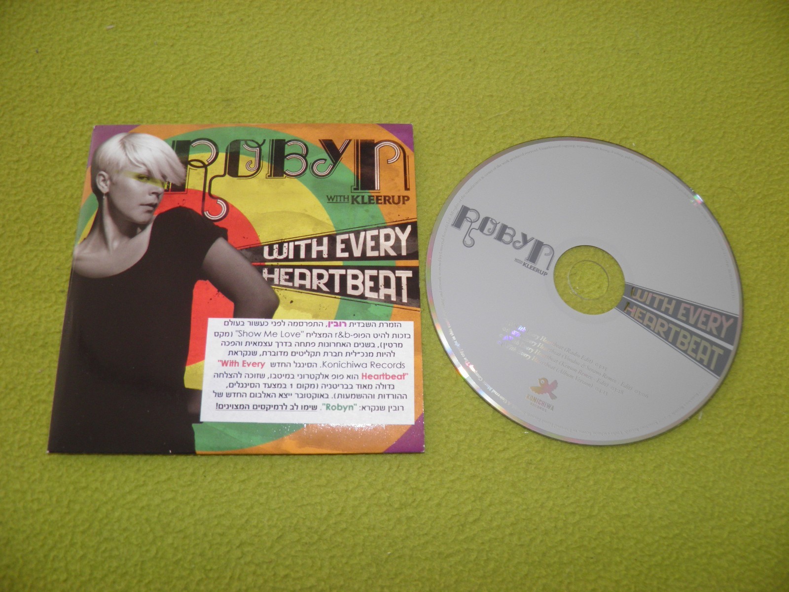 Robyn With Kleerup - With Every Heartbeat RARE Israeli Israel Hebrew ...