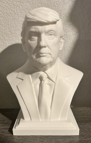 Huge 10" Tall White Donald Trump DJT MAGA Bust Statue Made in USA | eBay