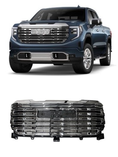 For 2022 2024 GMC Sierra 1500 Denali Style Front Bumper Hood Grille ...