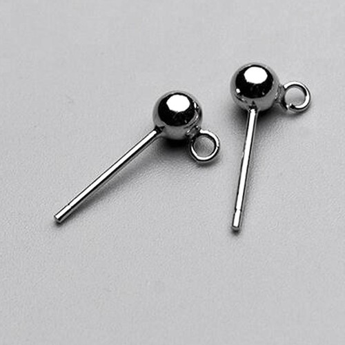 1 Pair Pin Studs Earrings Posts With Loop Jewelry Making Supplies | eBay