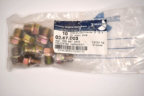 MERCEDES-BENZ OIL DRAIN PLUG M12X1.5 Set of 10 | eBay