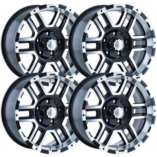 (Set-4) Ion 179 18x9 6x139.7 12mm Black Machined Wheels Rims 18 Inch | eBay