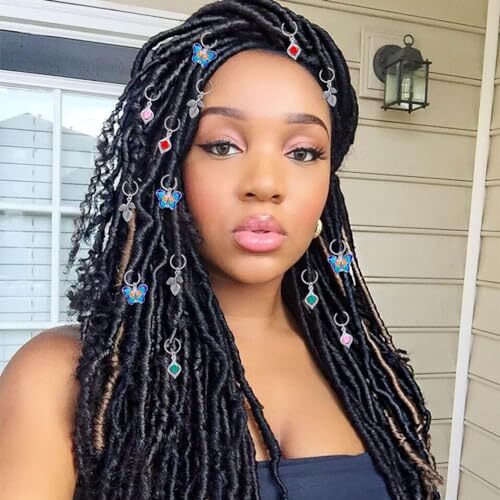 Butterfly Braid Hair Jewelry Silver Rhinestone Leaf Loc Accessories ...