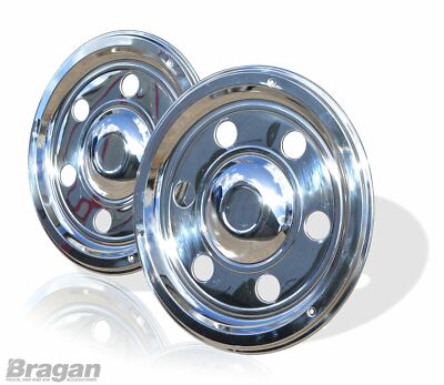 19.5" Polished Stainless Rear Wheel Trims For Universal Truck Bus Coach ...