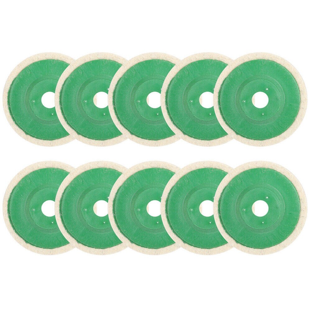 Professional Grade 10PCs 100mm 4 Inch Wool Felt Polishing Disc Pad Kit ...